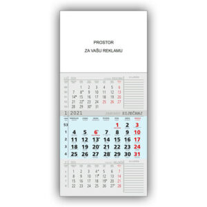 KALENDAR POSLOVNI TRODJELNI sa svecima – TDA-100971 - Zadarska tiskara